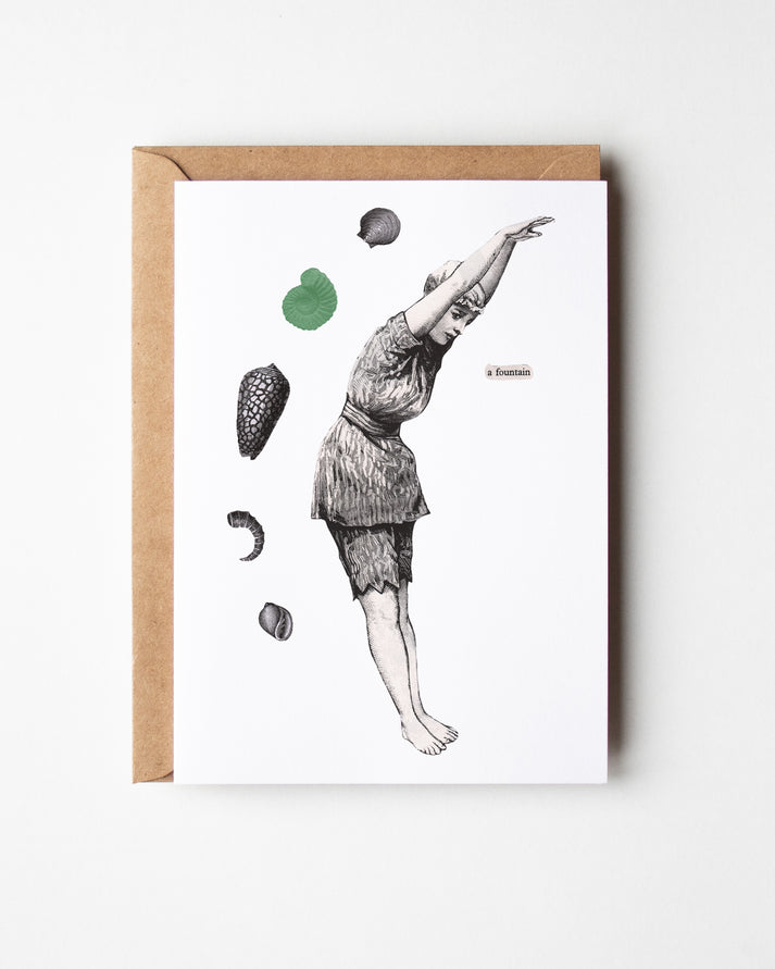 A FOUNTAIN CARD – scalpel and paper